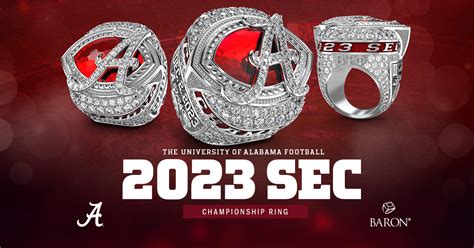 2023 University Of Alabama Football Sec Championship Ring Baron