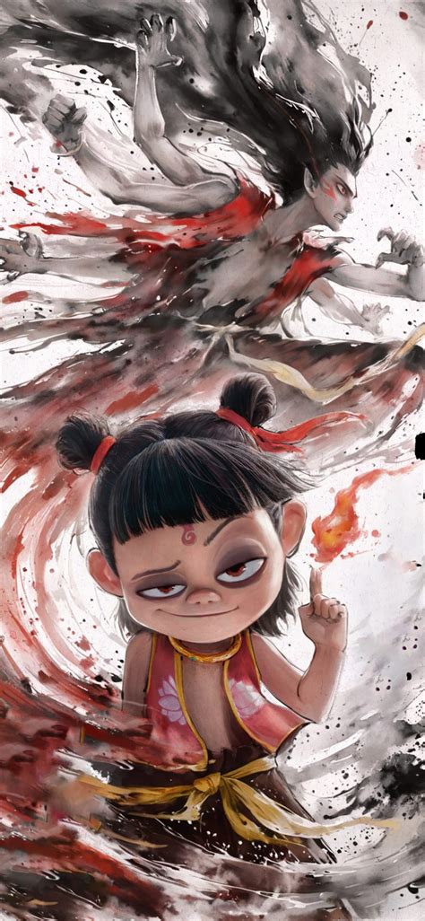 哪吒 哪吒之魔童闹海 水墨海报 5k手机壁纸图片 千星图壁纸 高清电脑桌面壁纸图片大全 Wallhaven 彼岸壁纸