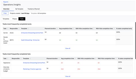Operations Insights Report The Overview Tab Rocketlane