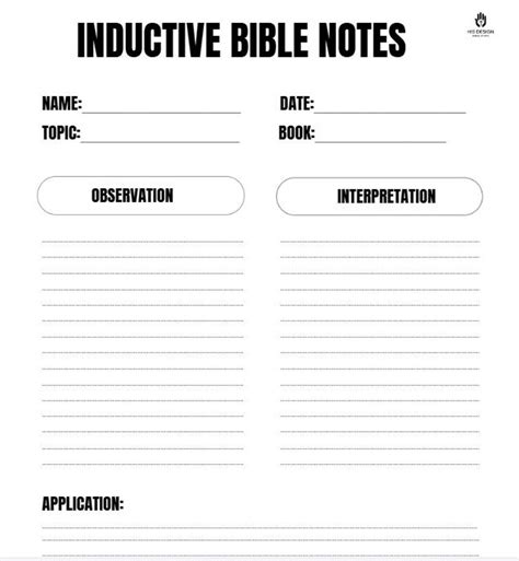 Inductive Bible Study Printable Template Bible Study Guide In Depth