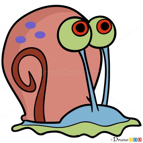 How To Draw Gary The Snail Spongebob