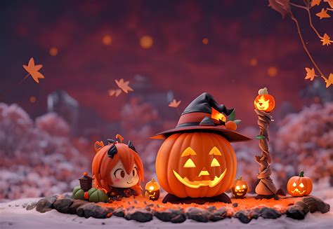 Download Ai Generated Halloween Pumpkin Royalty Free Stock