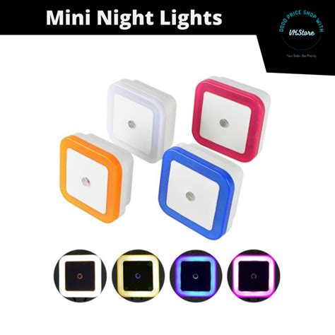 Led Light Lampu Tidur Night Lamp Lighthing Light Sensor 3 Pin Plug Mini