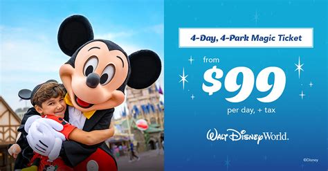 4 Day 4 Park Magic Ticket From 99 Per Day