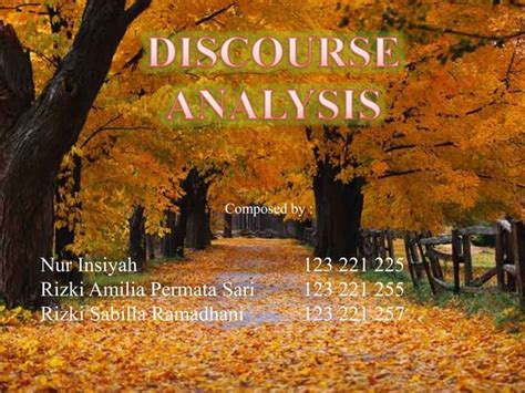 Discourse Analysis Intro To Linguistics Pptx
