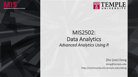 mis2502 data analytics advanced analytics using r ppt download