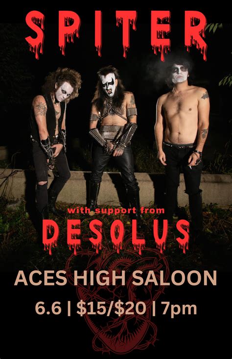 Spiter Desolus Aces High Saloon Bar Restaurant Live Music Salt