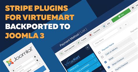Stripe Plugins For Virtuemart Backported To Joomla 3