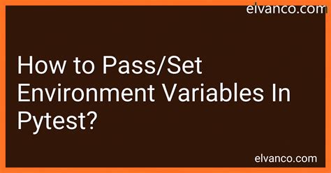 How To Passset Environment Variables In Pytest In 2024