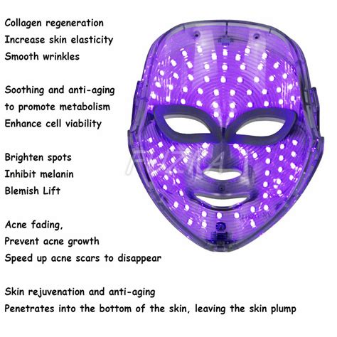 Badu Bg Лична грижа за кожата 7 цвята Led маска за лице Фотонна терапия против акне премахване