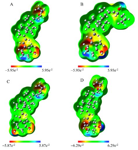 Molecular Electrostatic Potential Mep Maps Of Pri 2201 A Pri 2203 Download Scientific