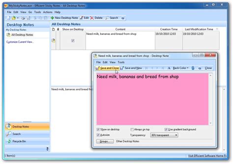 Efficient Sticky Notes 5 60 556 Free Download Software Reviews
