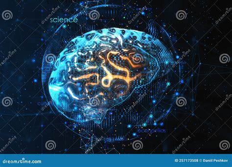 Neural Network And Artificial Intelligence Concept With Digital Human