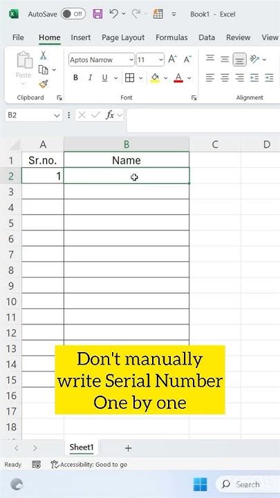 Dont Manually Type Serial Number In Excel Instead Use This Amazing