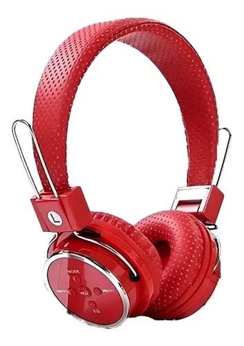 Fone De Ouvido Bluetooth Sem Fio Headphone Wireless Fm Usb Cor Vermelho Parcelamento Sem Juros