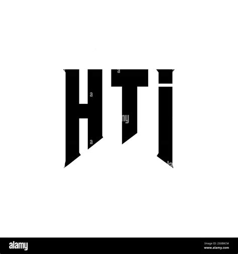 Hti Letter Logo Design For Technology Company Hti Logo Design Black And White Color Combination
