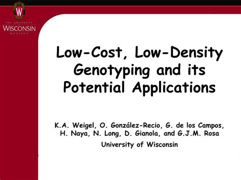 Ppt Low Cost Low Density Genotyping And Its Potential Applications Powerpoint Presentation