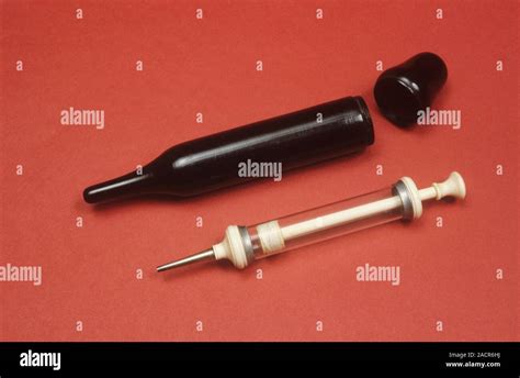 Early Nineteenth Century Ointment Syringe With Ebony Case This Syringe