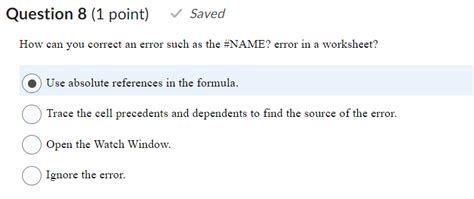 Solved How Can You Correct An Error Such As The Name