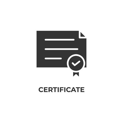 Vector Sign Of Certificate Symbol Is Isolated On A White Background