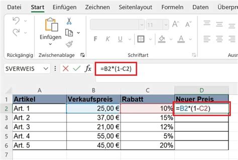 Sofort In Excel Rabatt Abziehen So Klappts In Sekundenschnelle