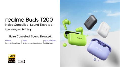 Realme Buds T200 Anc और 50 घंटे की बैटरी के साथ 24 जुलाई को भारत में होगा लॉन्च Latest