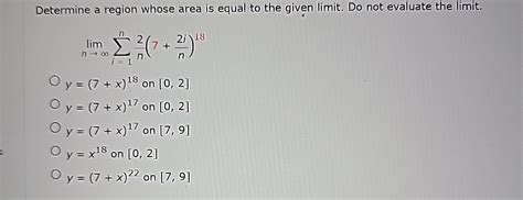 solved determine a region whose area is equal to the given