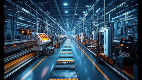 Factory Automation Industrial Production Line Manufacturing Process Technology Futuristic Design