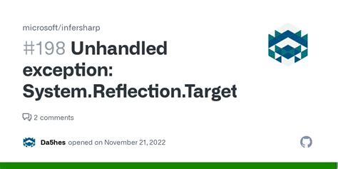 unhandled exception system reflection targetinvocationexception