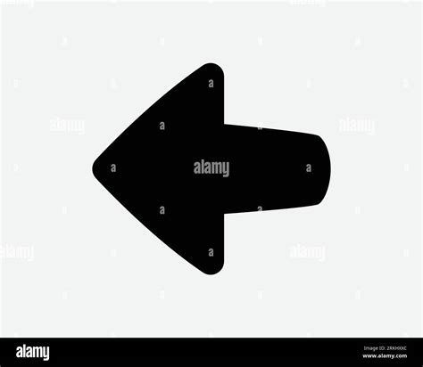 Left Arrow Icon West Side Pointer Point Swipe Direction Navigation Path Back Before Black White