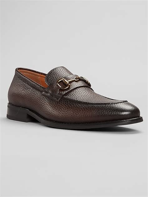 La Milano Garry Ii Moc Toe Bit Loafers Dark Brown Dress Shoes Men