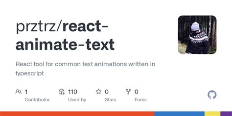 Github Prztrzreact Animate Text React Tool For Common Text Animations Written In Typescript