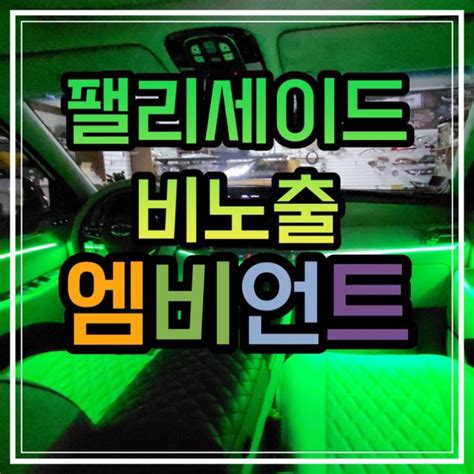 광주 팰리세이드 엠비언트 순정연동 순정방식 그대로 비노출 엠비언트로~🌈 네이버 블로그