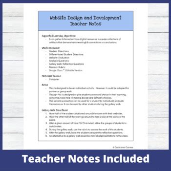 Computer Science Website Design Project By Curriculum Cosmos TPT