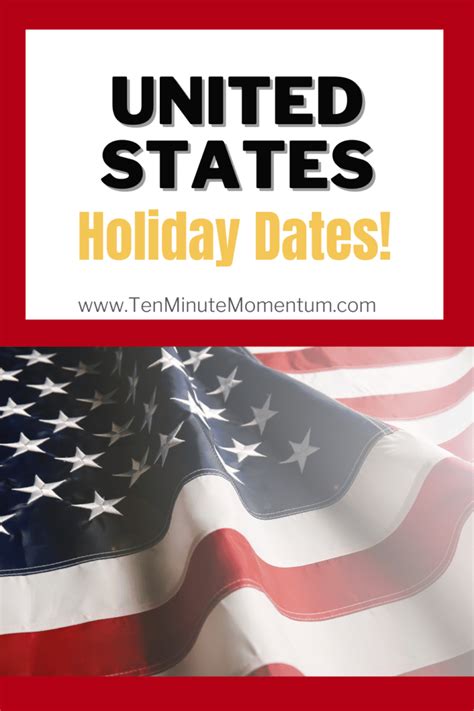 United States Holidays List Of Calendar Dates For 2025 2026 2027