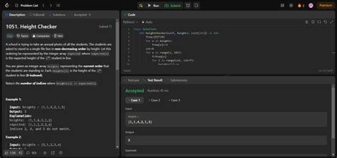 Day 96 Solved Leetcode 1051 Problem Kishan Kumar Vadhia Posted On The Topic Linkedin