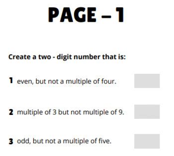 Number Sense Questions Based On Divisibility Grades And Up TpT