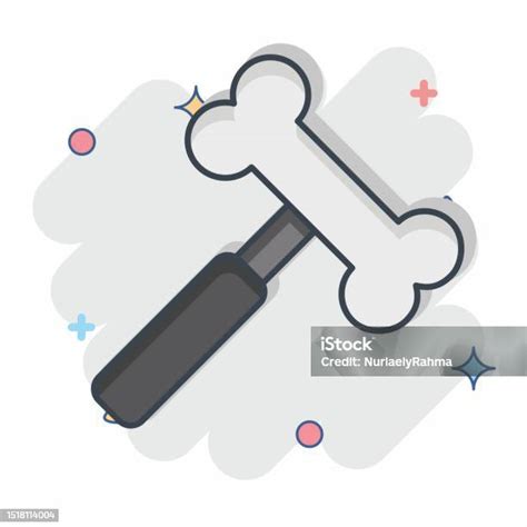 아이콘 해머 정형 외과 기호와 관련이 있습니다 만화 스타일 심플한 디자인 편집 가능 간단한 그림 가득 찬에 대한 스톡 벡터 아트