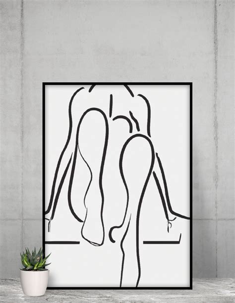 Erotic Line Drawings Celebrating Sexual Freedom And Exploration Wall Print Body Positivity