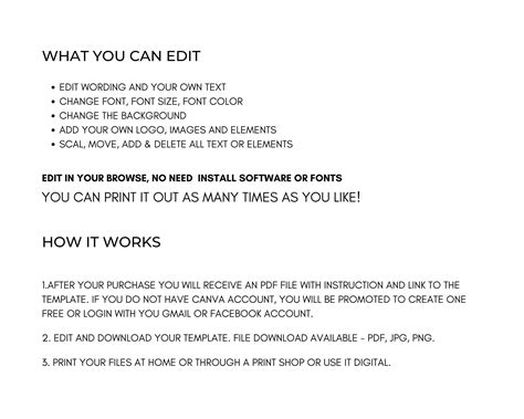 Restaurant Menu Template Food Menu Template Editable Restaurant Food Menu Customizable Menu