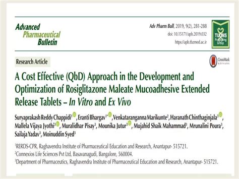 Qbd Enabled Development Of Mucoadhesive Formulation Pptx