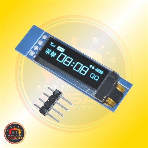 128×32 White Oled Display Module With I2ciic Serial Interface Marobotic