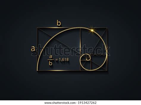 황금률 피보나치fibonacci 시퀀스 번호 금색 단면 스톡 벡터로열티 프리 1913427262 Shutterstock