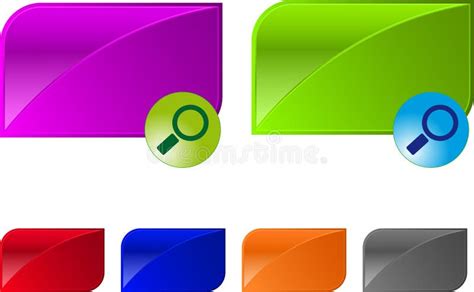 Vector Glossy Button For Web Design Stock Vector Illustration Of Glowing Arrow