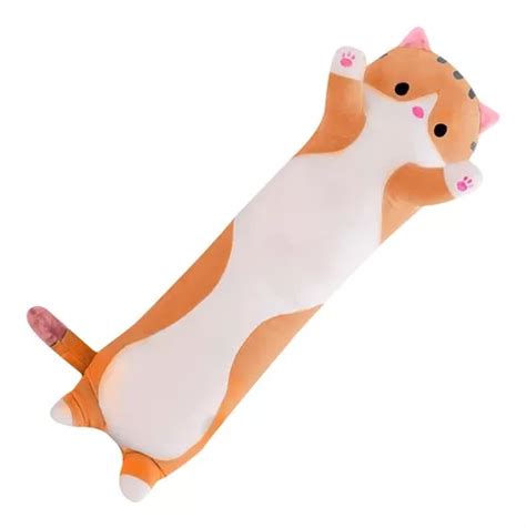 Gato Almohada De Peluche Gatito Cojin Juguete Suave Cm