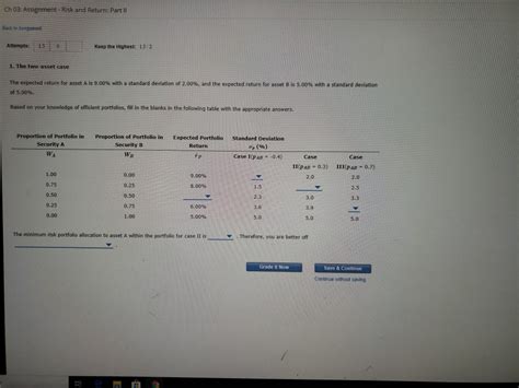 solved ch 03 assignment risk and return part ii