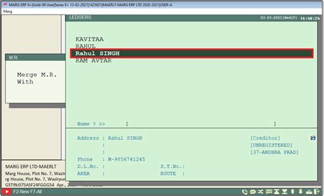 How To Merge Mr Salesman In Marg Software