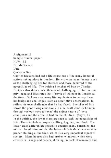 Assignment 2sample Student Paper Hum 112drdocx