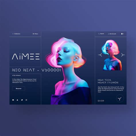 aimee web ui design concept behance