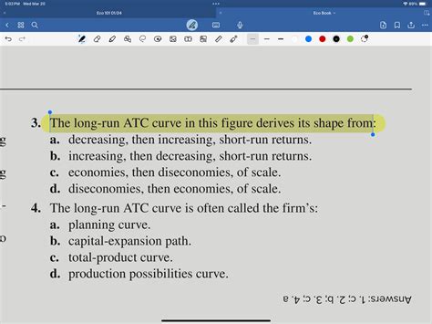 Solved The Long Run ATC Curve In This Figure Derives Its Chegg